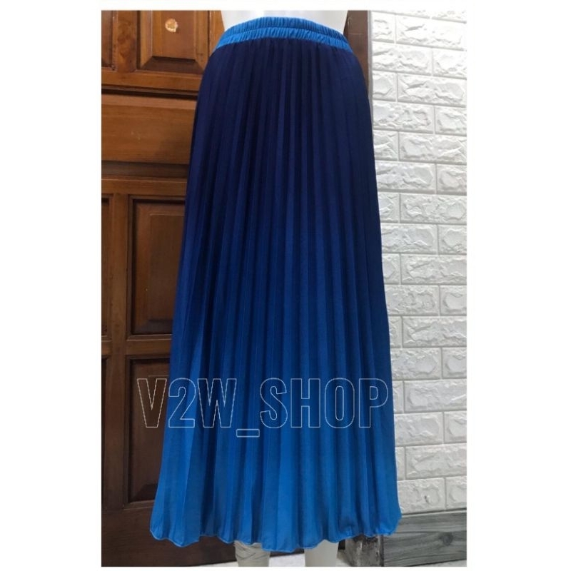 Jual Rok Plisket Panjang Gradasi Premium Import Dewasa Terbaru | Shopee Indonesia