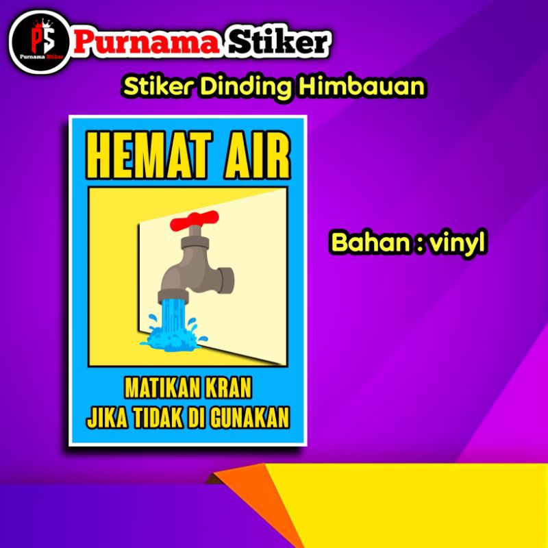 Jual Stiker Dinding Himbauan hemat air | Shopee Indonesia