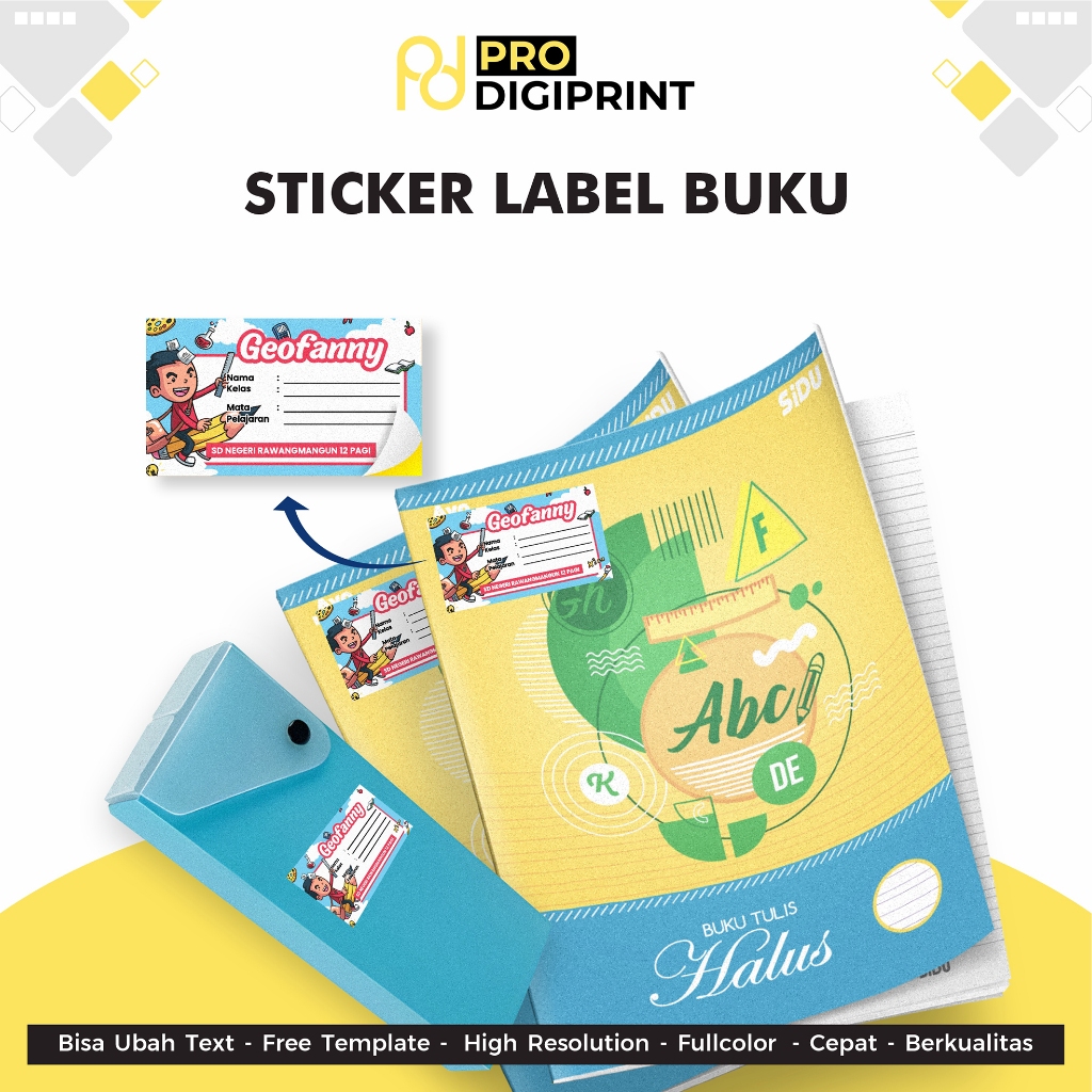 Jual Stiker Mapel - Label Buku Pelajaran Sekolah - Stiker Mata ...