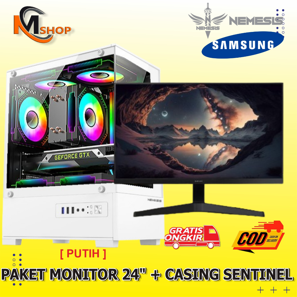 Jual Monitor 24" Inch Samsung dan Casing PC Gaming Case Komputer ...