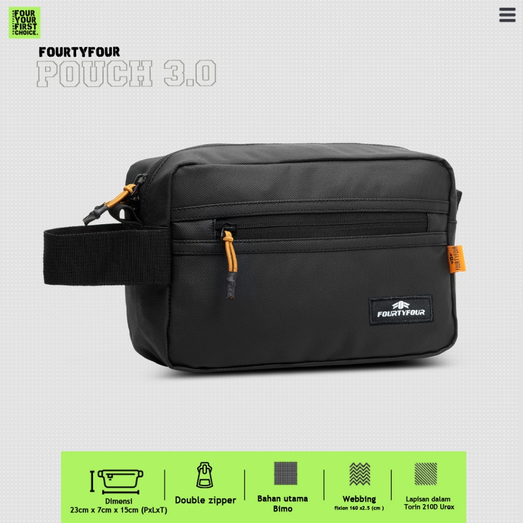Jual Tas Pouch Pria Fourtyfour Pouch Anti Air - Slingbag 2 In 1 ...