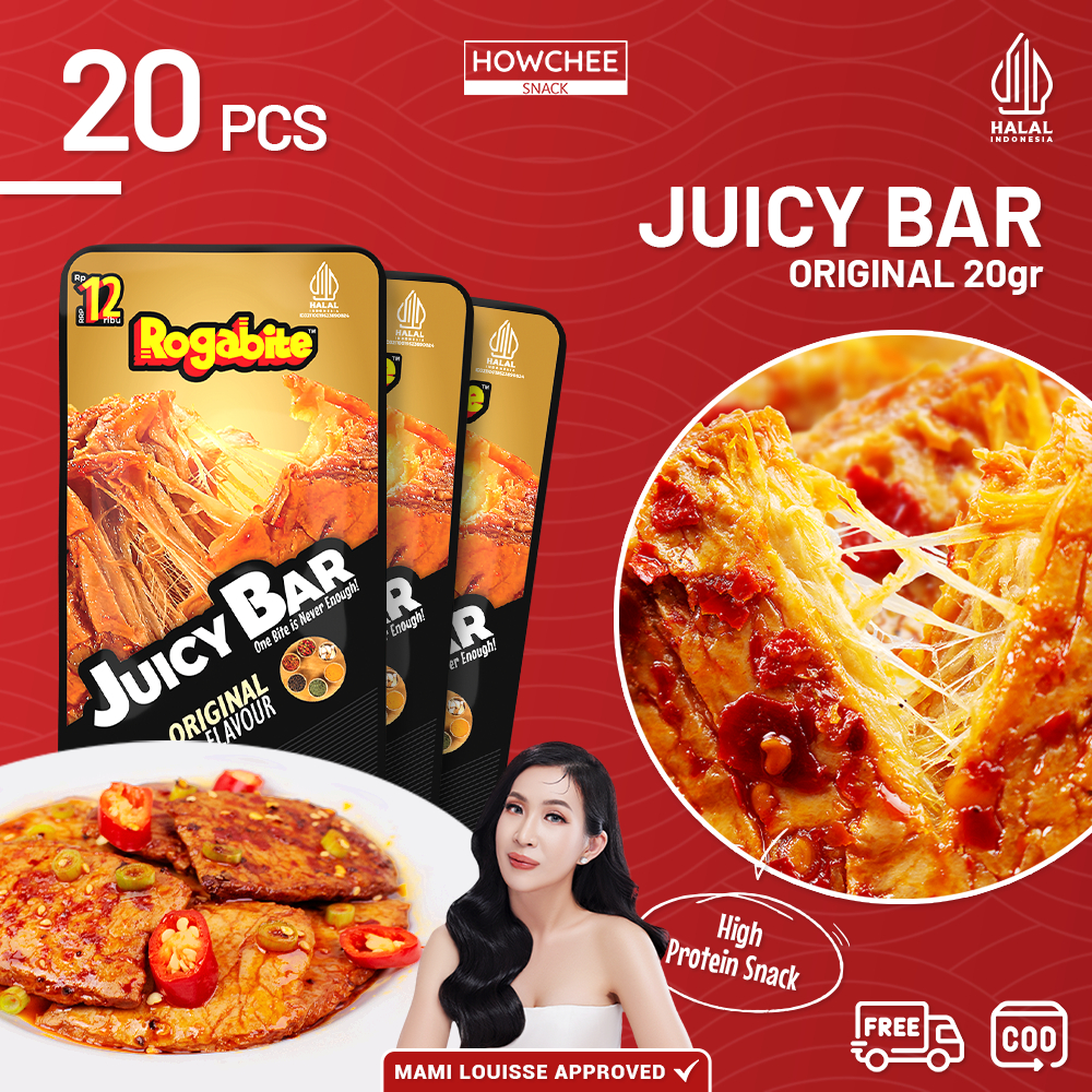 Jual Rogabite x MAMI LOUISSE - Howcheesnack [HALAL] [20PCS] Juicy Bar ...