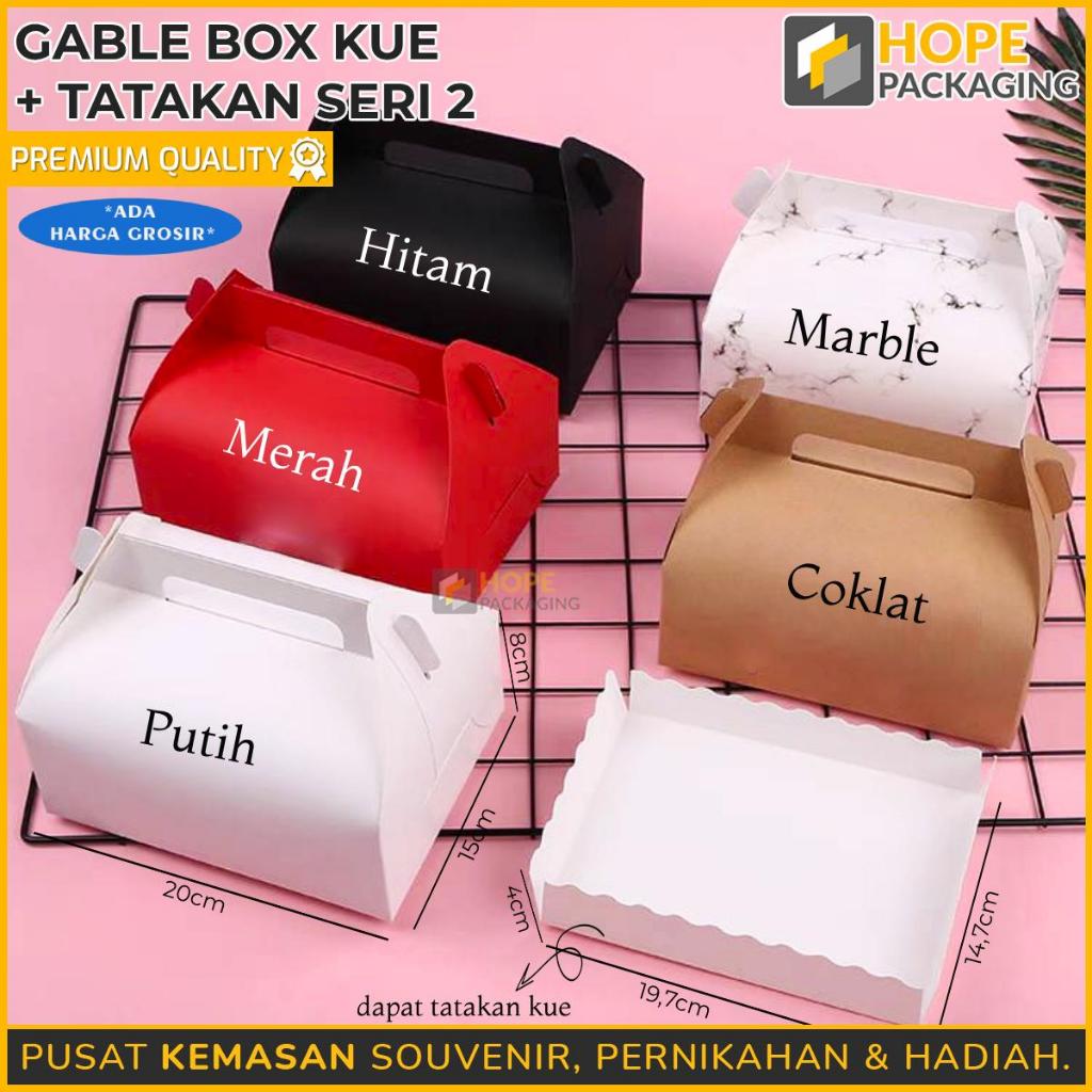 Jual Gable Box Kue + Tatakan (SERI 2) / Box Kue Toples / Kotak Kue ...