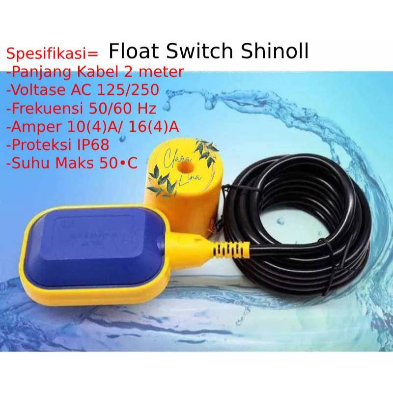 Jual Float Switch Shinoll panjang kabel 2 meter Otomatis Sensor Pompa ...