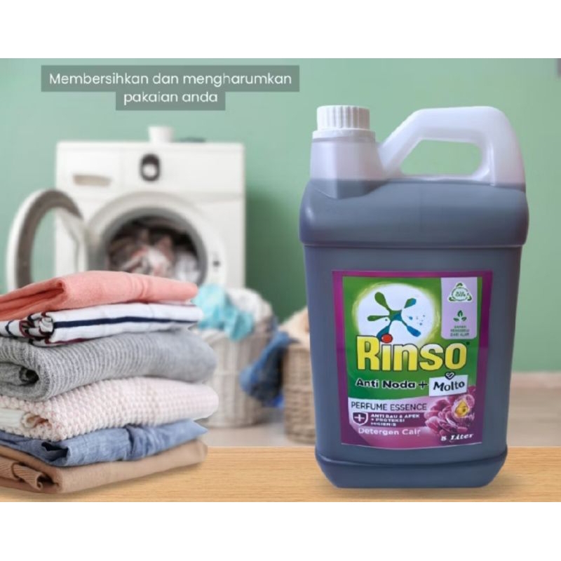 Jual PROMO!!! RINSO CAIR UNGGU LEBIH IRIT PEMAKAIN 5 LITER | Shopee ...