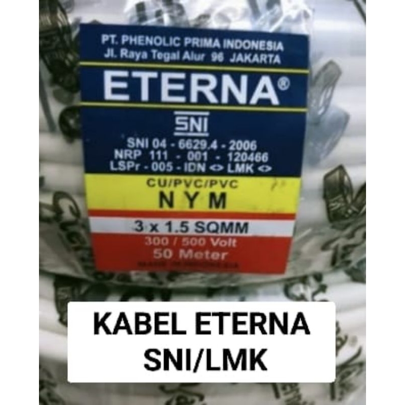 Jual Kabel Eterna 3X1.5 Terlengkap & Harga Terbaru Juni 2026 | Shopee ...