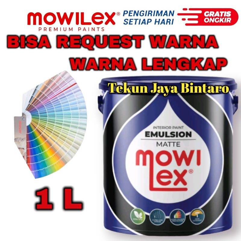 Jual Mowilex Emulsion Cat Tembok Interior 1 Liter | Shopee Indonesia