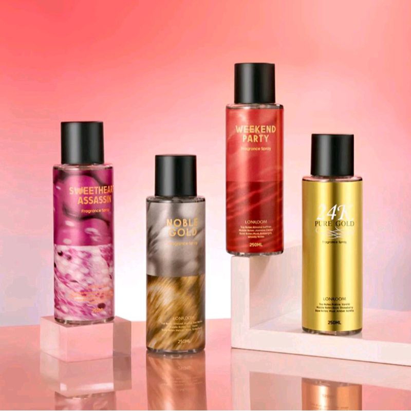 Jual LONKOOM Fragrance Spray Sweetheart Assassin/ 24K Gold/Noble Gold ...
