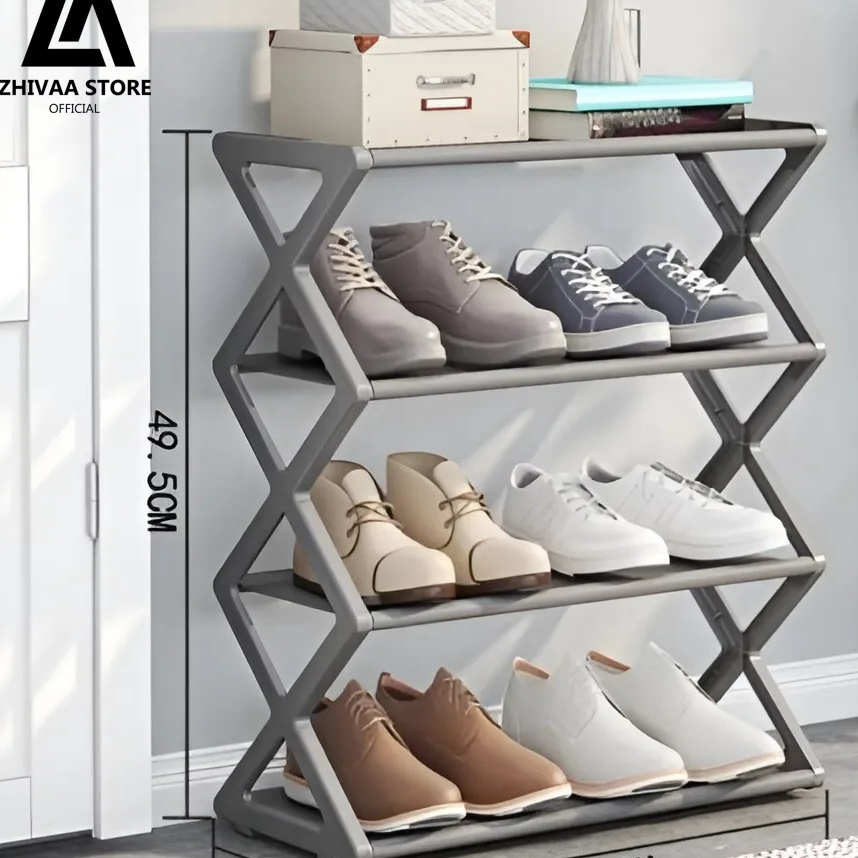 Jual ORIGINAL Rak Sepatu Zigzag 4 Susun Shoes Rack Modern Minimalis Rak ...