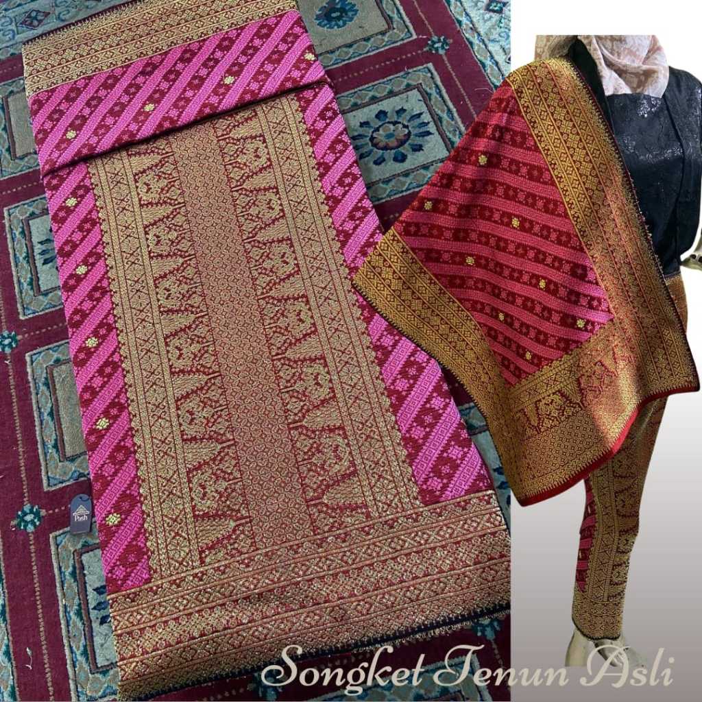 Jual Nyimas Songket - Songket Palembang Motif Biba Tenun Asli Berbagai ...