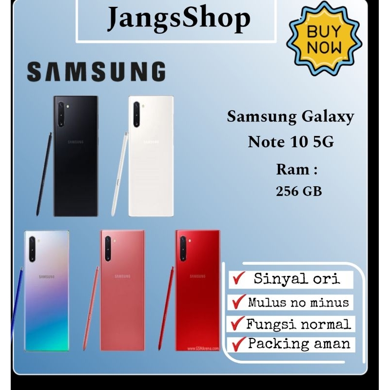 Jual Samsung Galaxy Note10 5G Second Handphone 5G Mulus Original | Shopee Indonesia