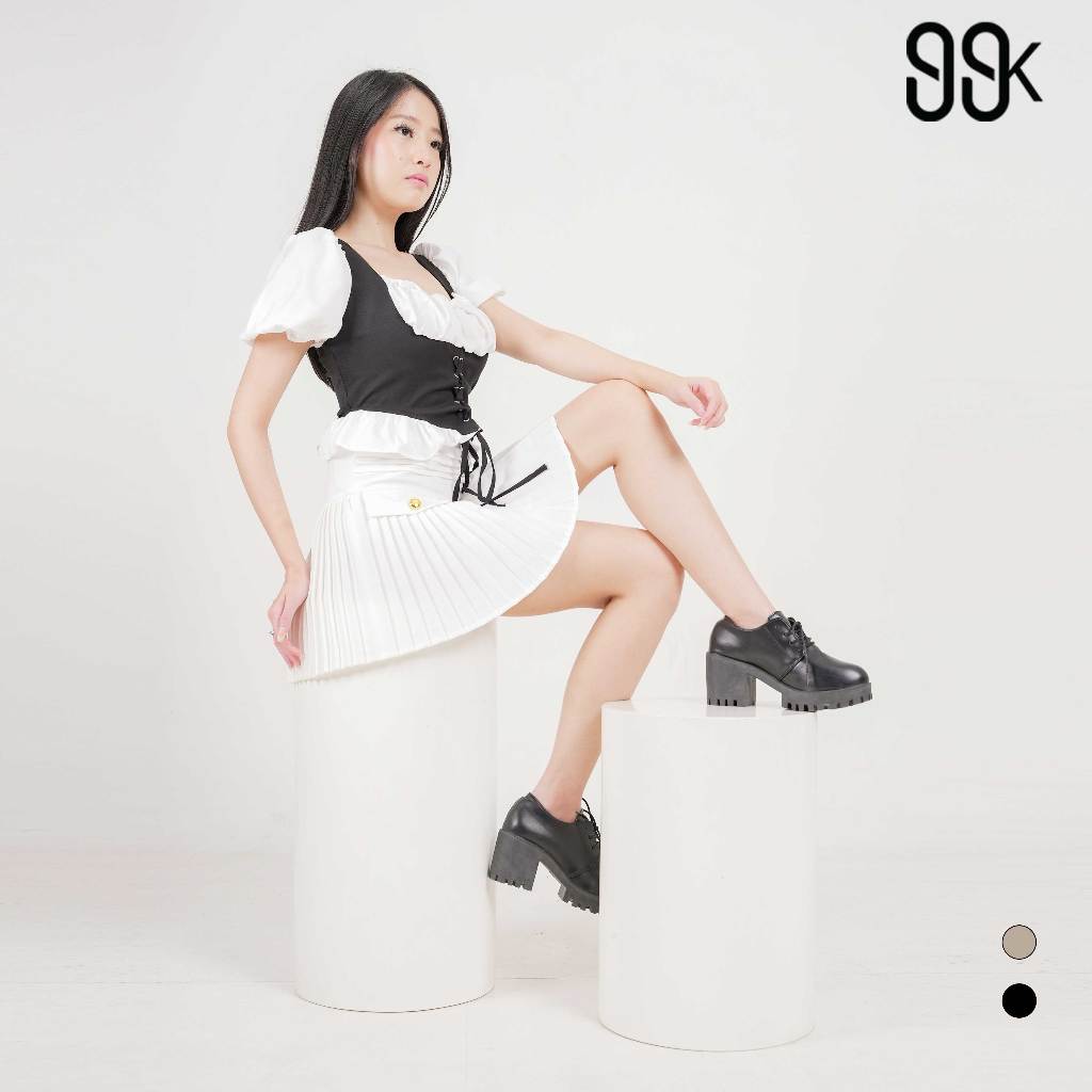 Jual 99kOUTLET Atasan Kerut Depan Square Neck Lengan Pendek Puff 1641 ...