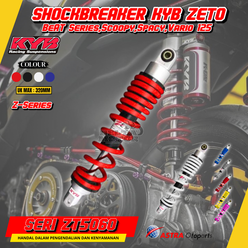 Jual Shockbreaker Belakang KAYABA ZETO Z Series 320mm Vario 125 150 Beat Fi Esp Beat Pop Beat ...