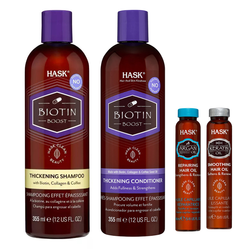 Jual HASK Series (Shampoo/Conditioner/Hair Oil/Mask) (355ml)Biotin ...