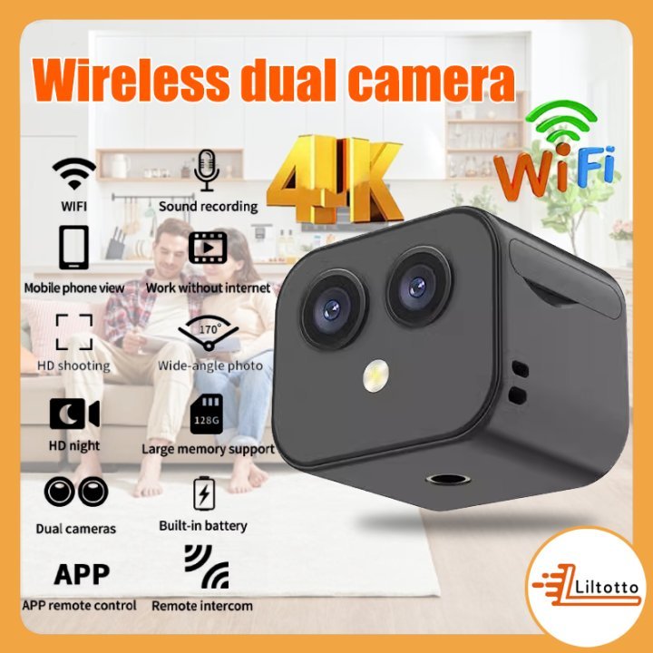 Jual COD 4K HD CCTV Mini Tersembunyi Tanpa Kabel Spy Kamera Mini Magic Hidden Camera Two Lens ...