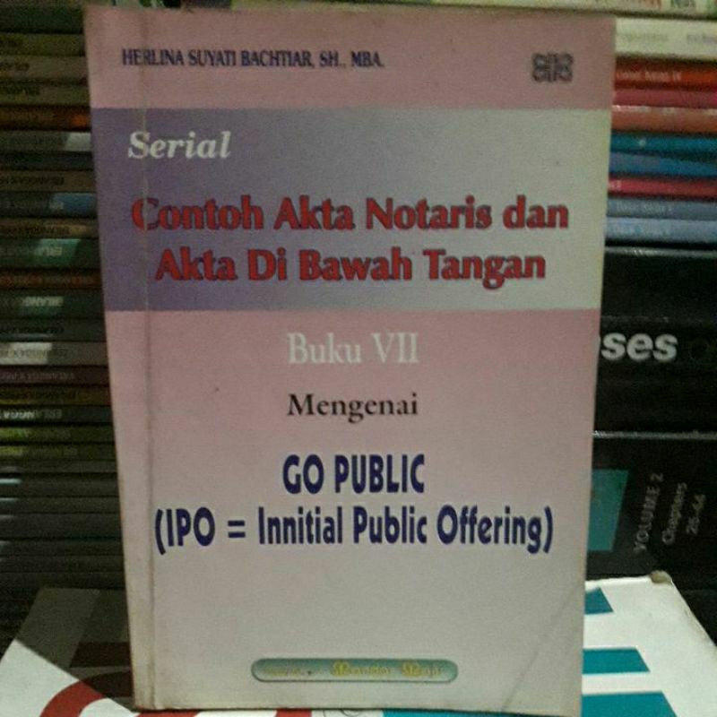Jual Serial contoh akta notaris dan akta di bawah tangan buku VIl ...