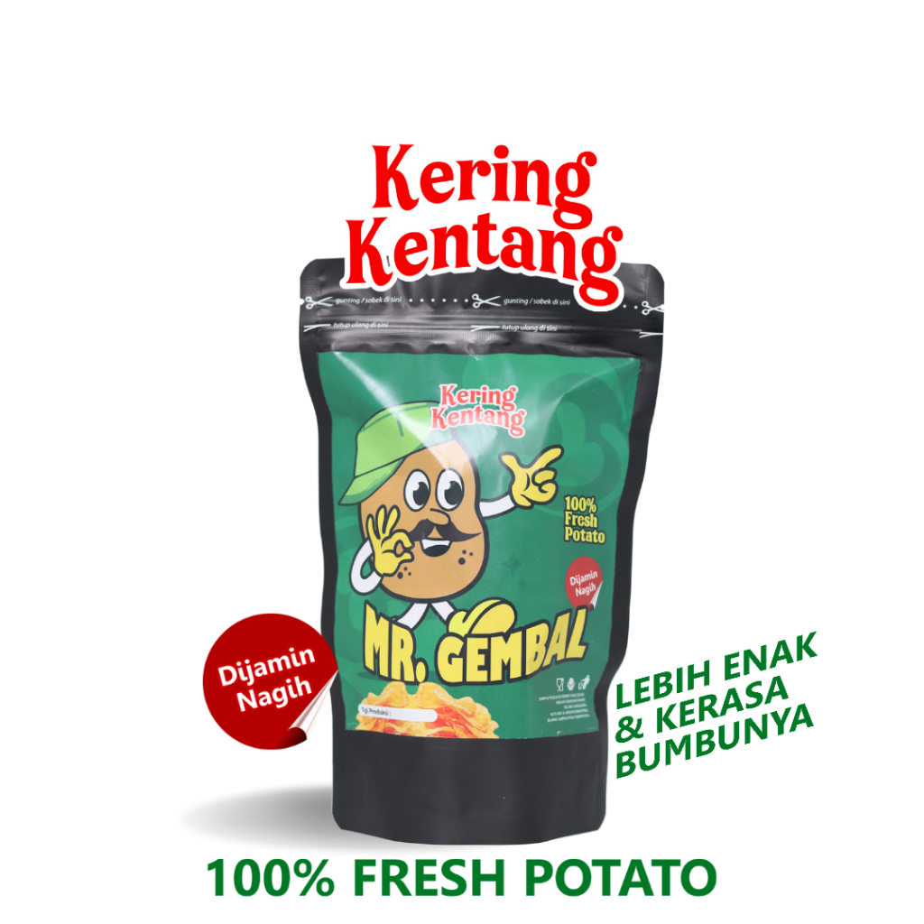 Jual MR. GEMBAL Kering Kentang Pedas Manis Enak 100gr | Kering Kentang ...