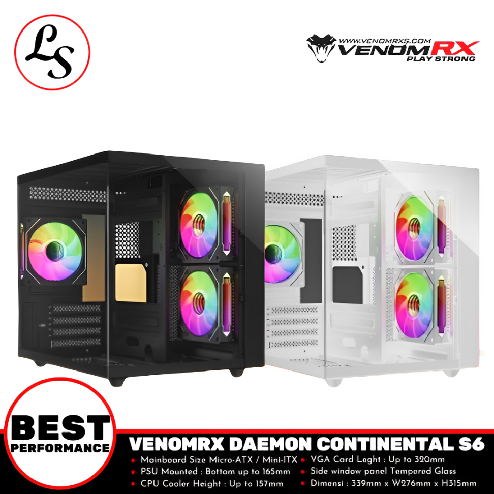 Jual VENOMRX CASE / CASING Daemon Continental S6 Micro ATX | Shopee ...