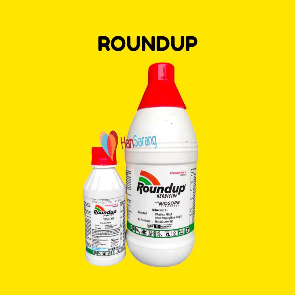 Jual Roundup RONDAP Biosorb 486 SL 1 LITER Round Up Herbisida Glifosat ...