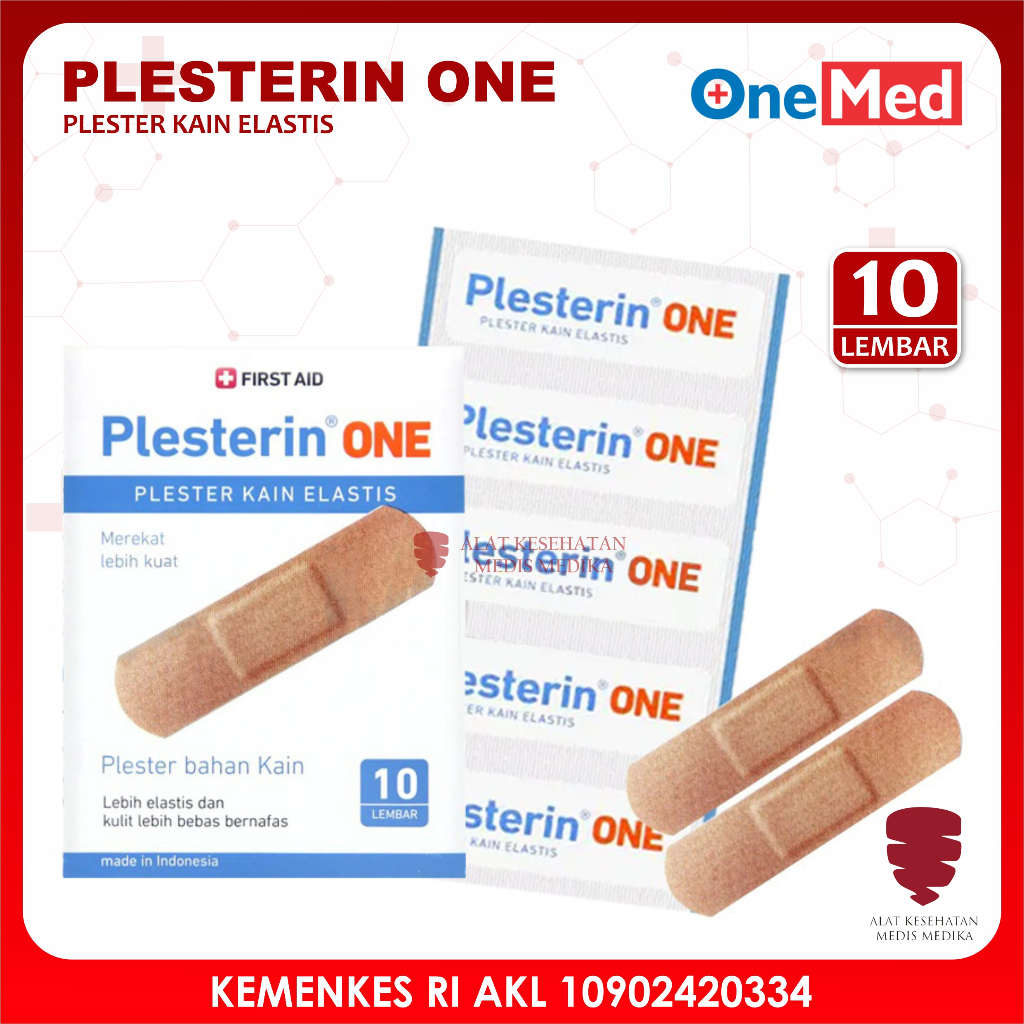 Jual Plesterin One P1 Onemed isi 10 Plester Kain Cokelat Pester Elastis ...
