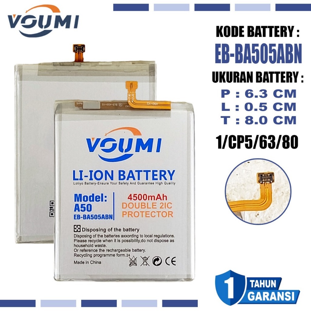 Jual Baterai Battery Samsung A20 A30 A50 A30S A50S SM-A507FN SM-A307GN Double IC Power EB ...