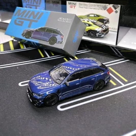 Jual MINI GT ABT AUDI RS6-R NAVARRA BLUE METALLIC 574 | Shopee Indonesia