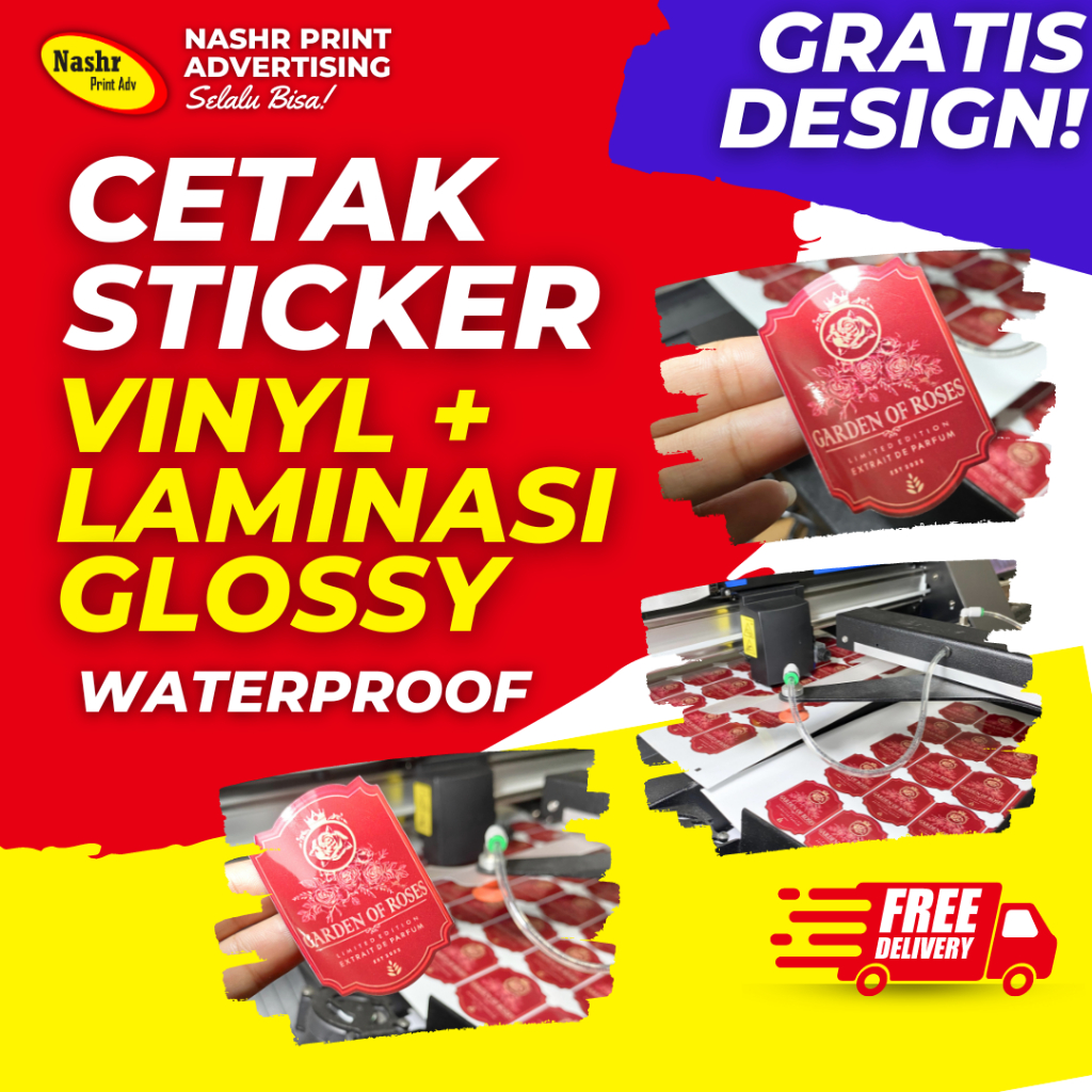 Jual CETAK STIKER PARFUM | CETAK STIKER VINYL + LAMINASI | CETAK STIKER ...