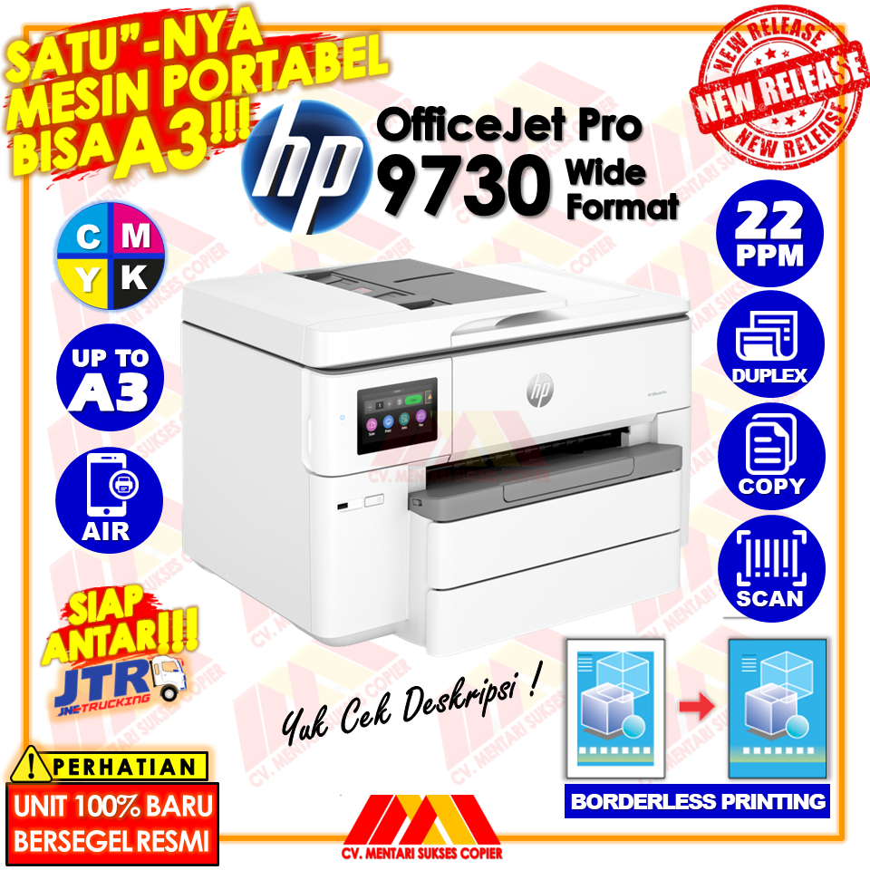 Jual PRINTER LASER COLOR HP OfficeJet Pro 9730 Wide Format MESIN FOTOCOPY ALL IN ONE HP 9370 ...