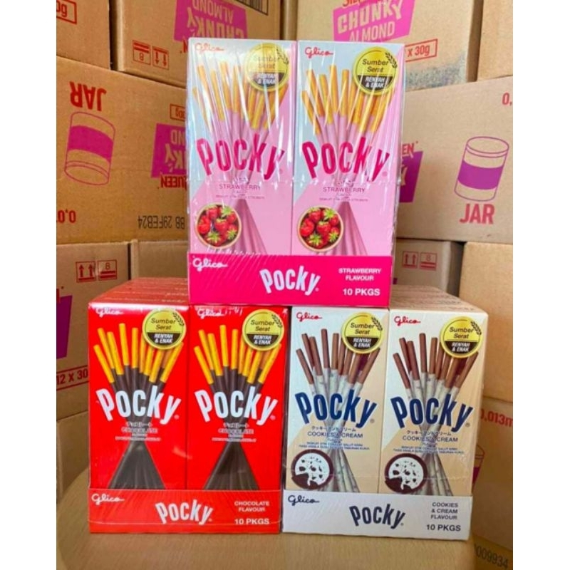 Jual 1 Box Glico Pocky Mini Stick Isi 10pcs / Pejoy isi 10 / Alfie ...