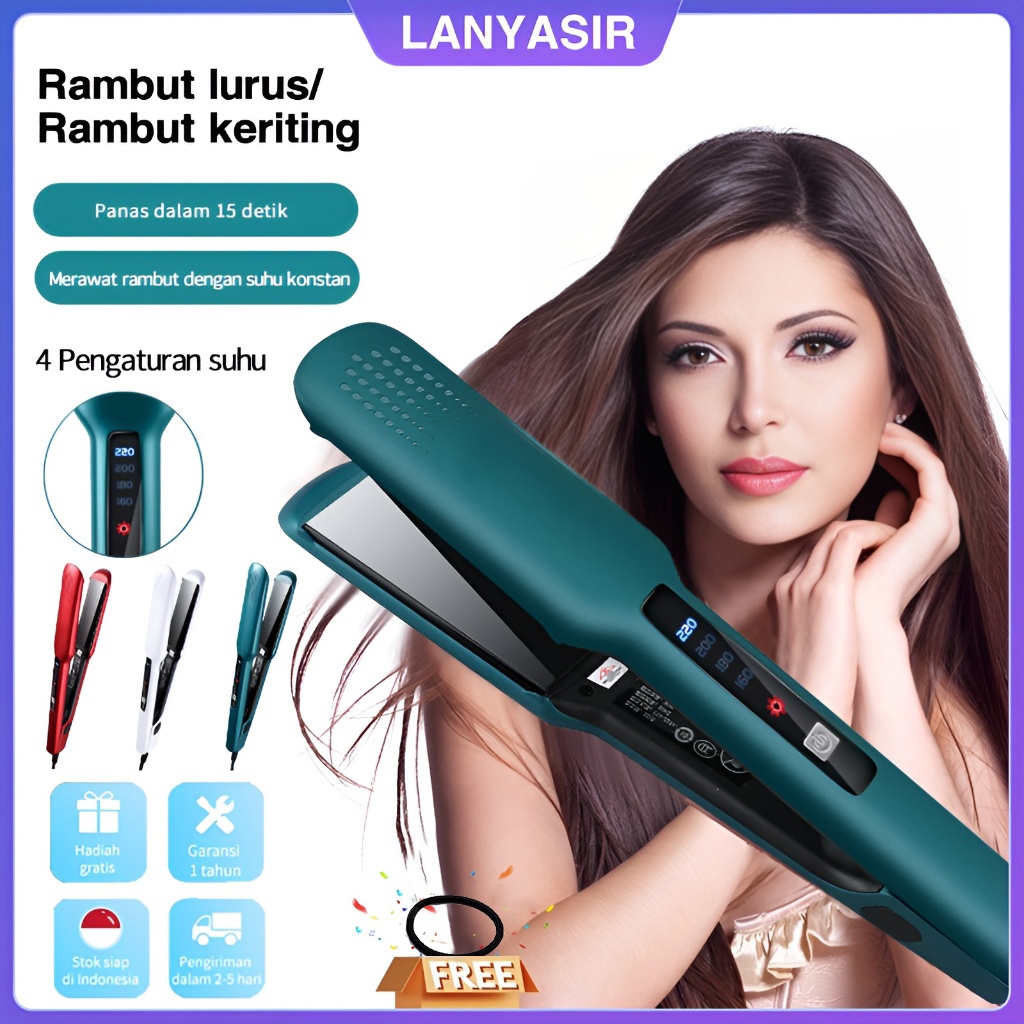 Jual Pengeriting Hair Straightener Curly Dan Ion Negatif Melindungi ...