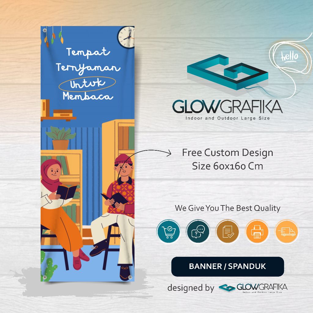 Jual Cetak Spanduk Banner Tempat Ternyaman Untuk Membaca | Shopee Indonesia