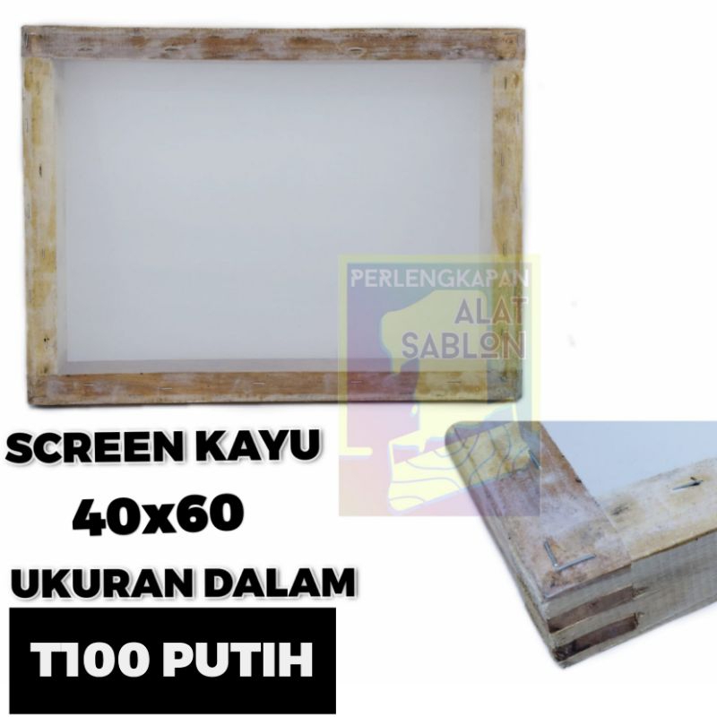 Jual SCREEN KAYU SABLON UKURAN DALAM 12X35 T165 PUTIH | Shopee Indonesia