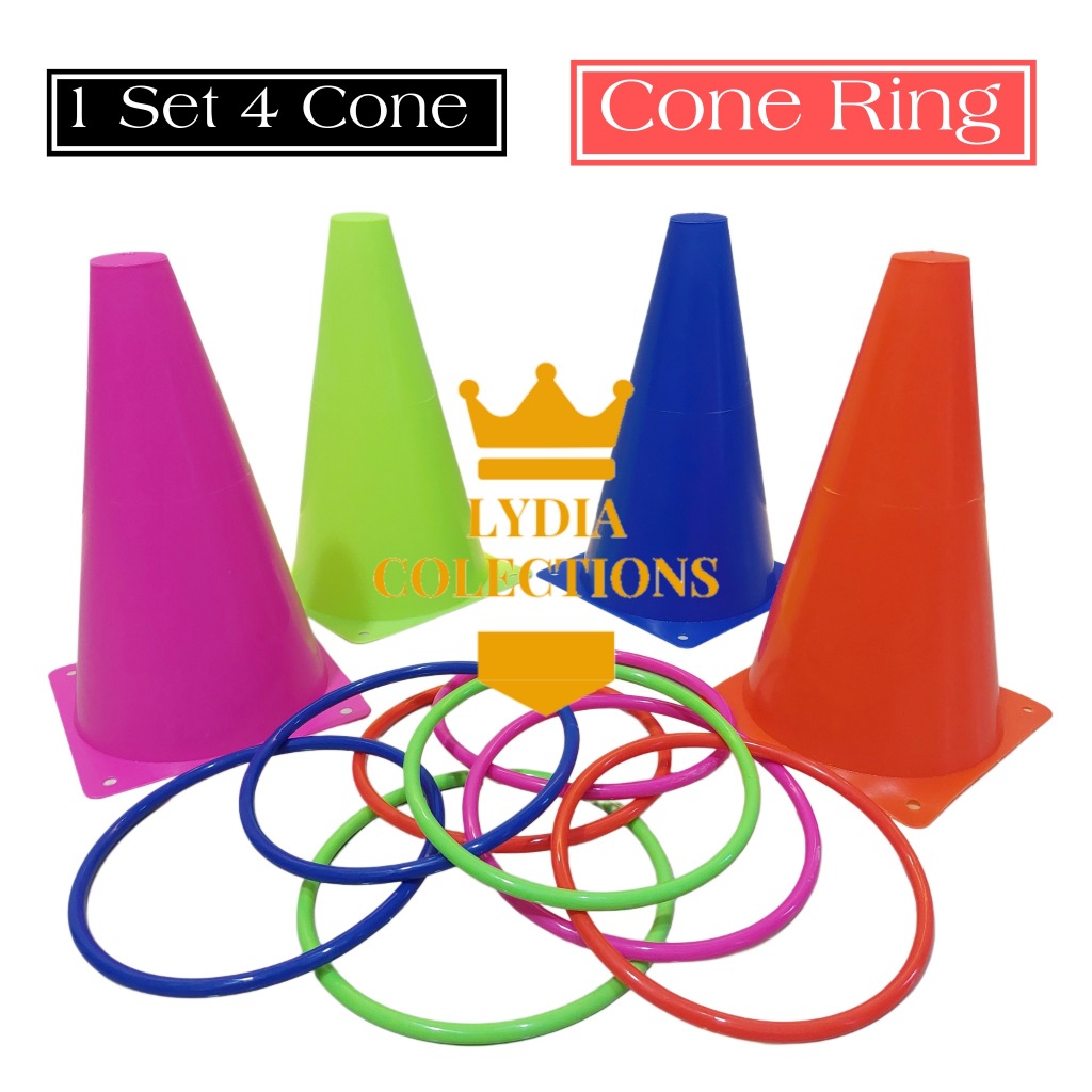 Jual Mainan Lempar Cincin Cone Ring Olahraga Rintangan Kerucut Edukatif ...