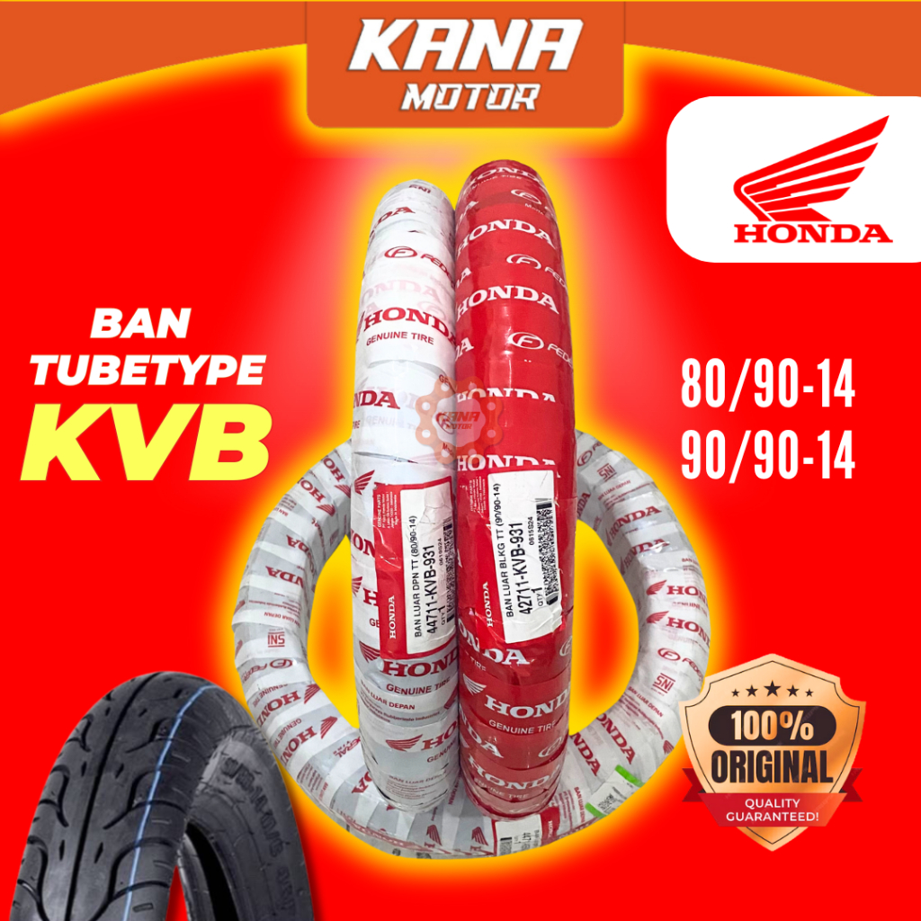 Jual BAN LUAR HONDA AHM FEDERAL TUBETYPE KVB 80/90 90/90 R14 RING 14 ...