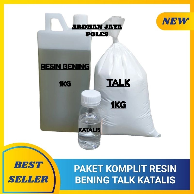 Jual Paket Lengkap Resin Bening Katalis Talk Powder Penambal Nat Marmer ...