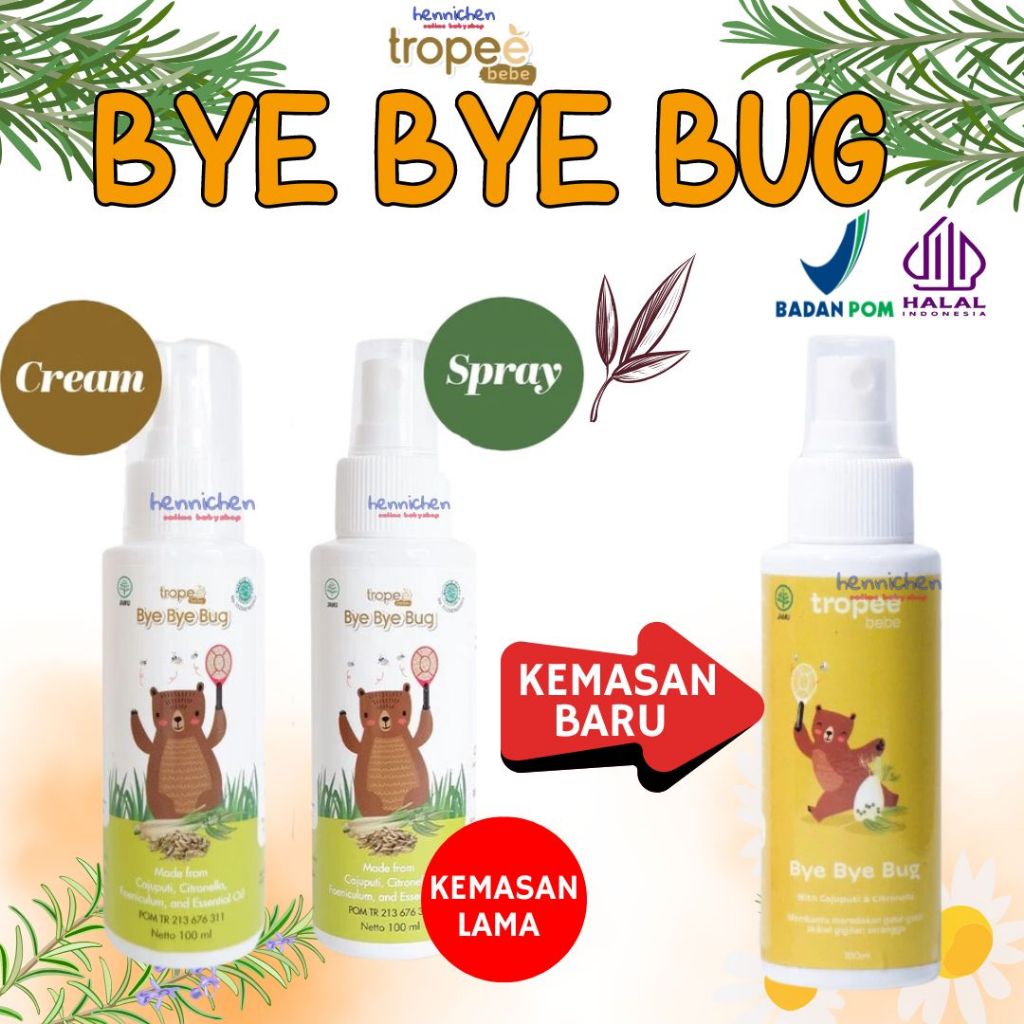 Jual Tropee Bebe - Bye Bye Bug Spray Bye Bye Bug Cream 100ml cream anti nyamuk | Shopee Indonesia