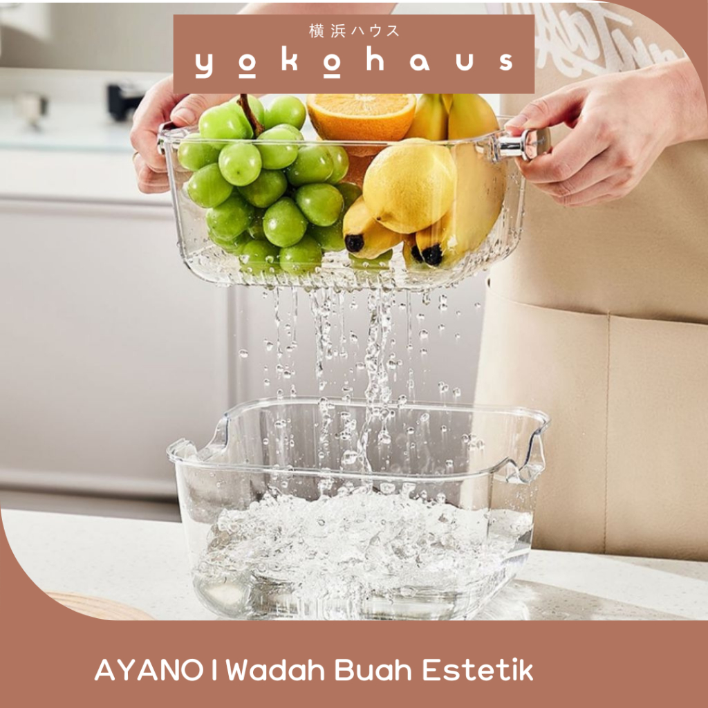 Jual YOKOHAUS - AYANO Tempat Cuci Sayuran Serbaguna Drainer Cuci Buah ...