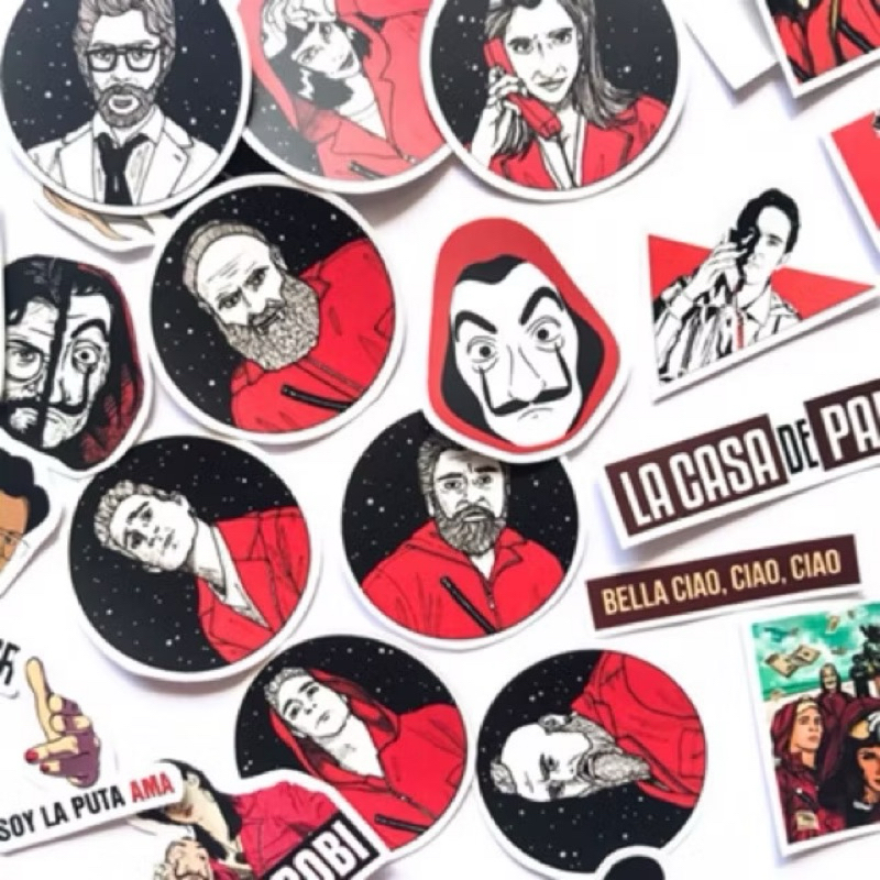 Jual Money Heist Sticker Pack A5 (23pcs) | Shopee Indonesia