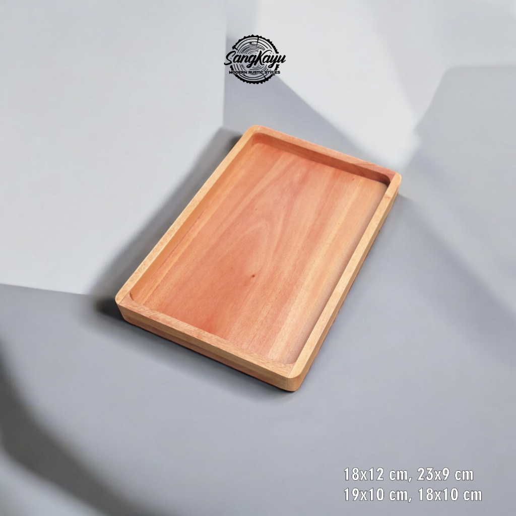 Jual SangKayu Wooden Serving Tray 10x20 cm Wooden Coaster Tatakan ...