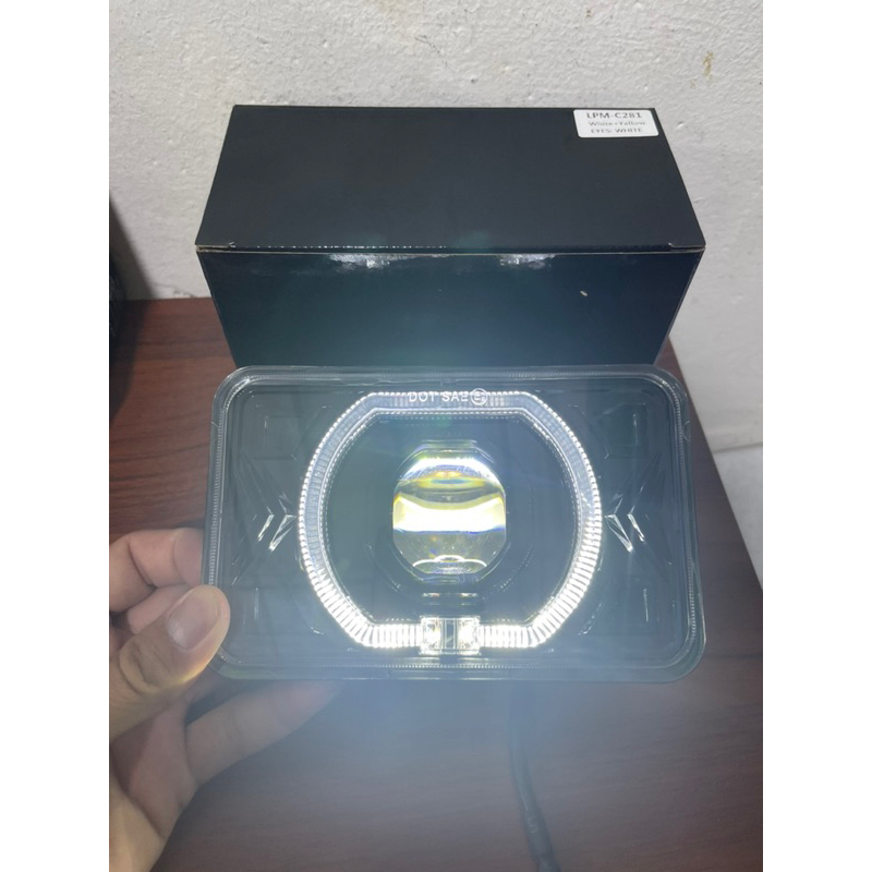 Jual Lampu Biled Kotak Headlamp Biled 6 Inch Model Kotak Plus Shroud ...