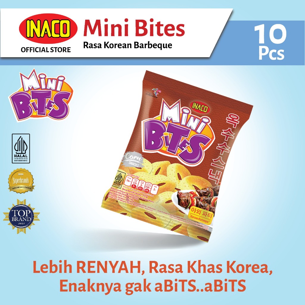 Jual INACO Mini Bites - Snack Korea Renyah (10pcs) | Shopee Indonesia
