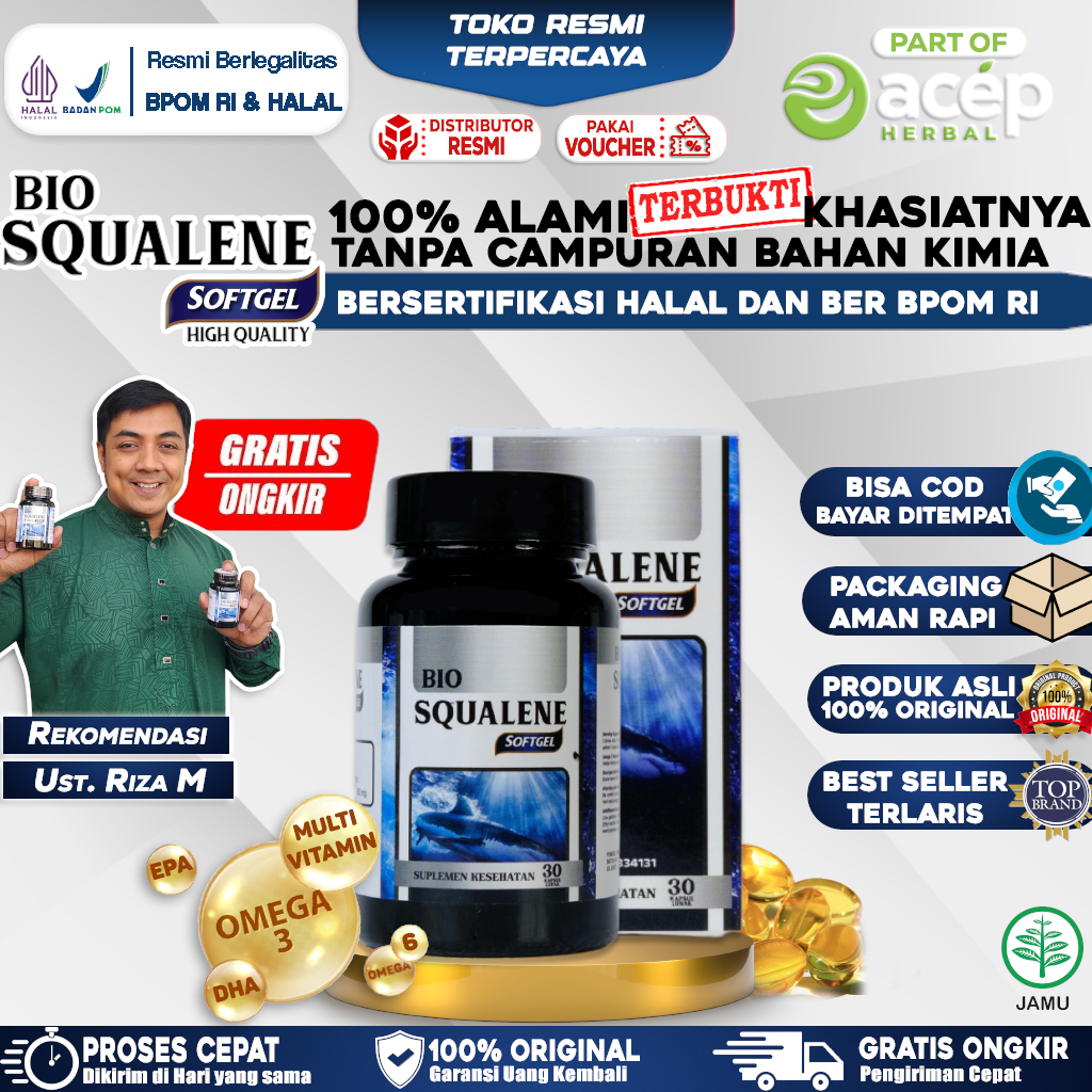 Jual BIO SQUALENE MINYAK IKAN 100% ORIGINAL SUPLEMEN KESEHATAN ...