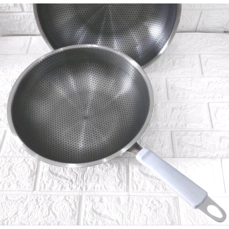 Jual Wajan Anti Lengket Fry Pan 32cm | Wajan Laba | Teflon Jumbo Tebal | Wajan Stainless Steel ...