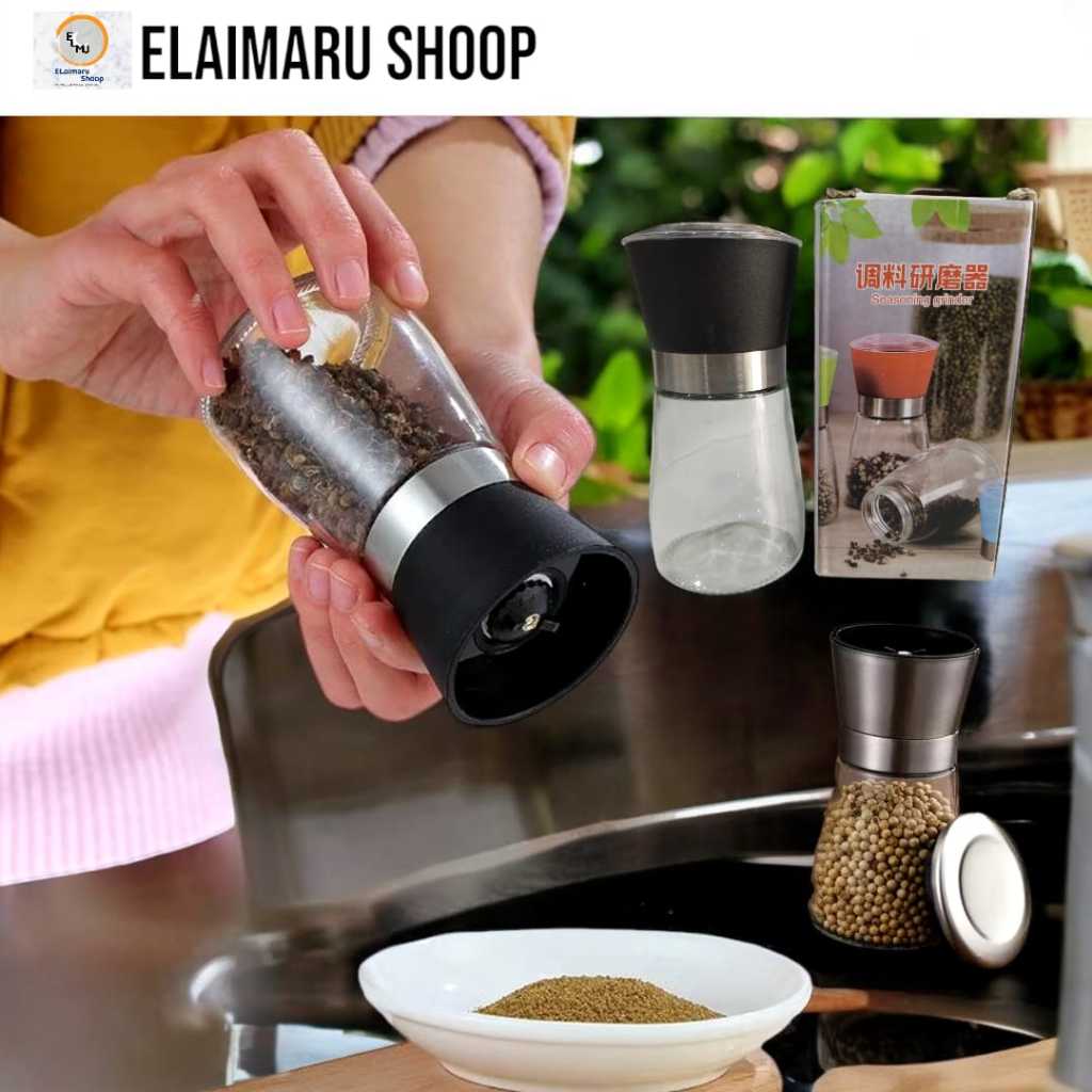 Jual Grinder Blender Penggiling Bumbu Merica Botol kaca Putar Manual ...