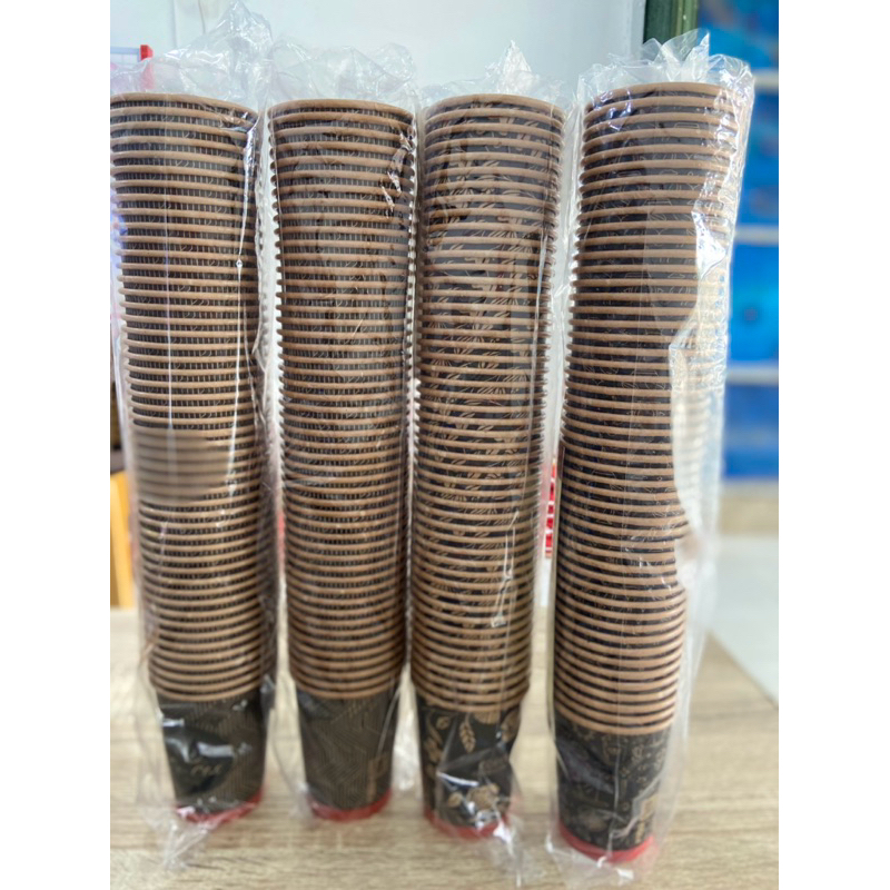 Jual Paper cup kopi gelas kertas kopi 8 oz kraft coklat | Shopee Indonesia