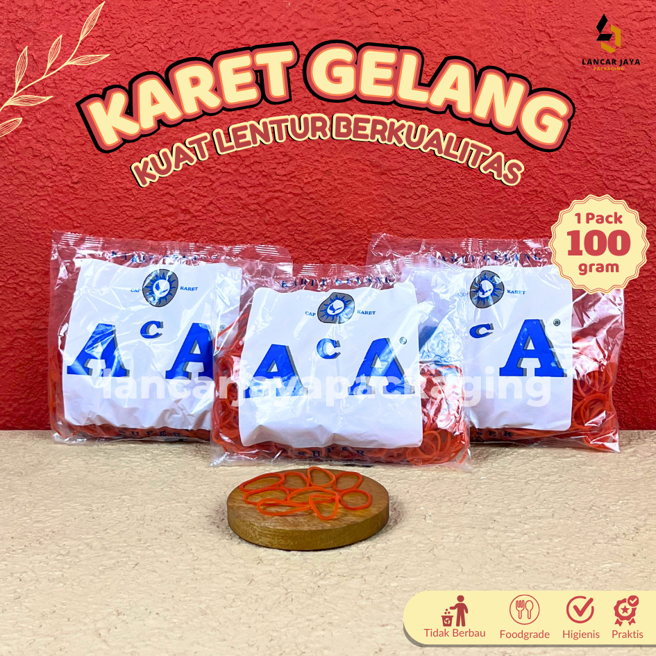 Jual Karet Gelang Pentil Elastis Lubang Kecil Besar ACA 100 Gram ...