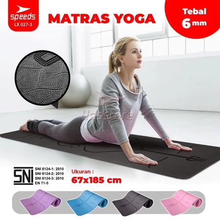 Jual SPEEDS SNI Matras Yoga TPE 6mm produ Meditasi Yoga Mat gym Gym ...