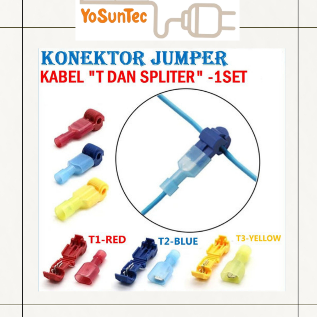 Jual T-Tap Connector Scotch Lock Quick Cable Jumper Terminal Konektor ...