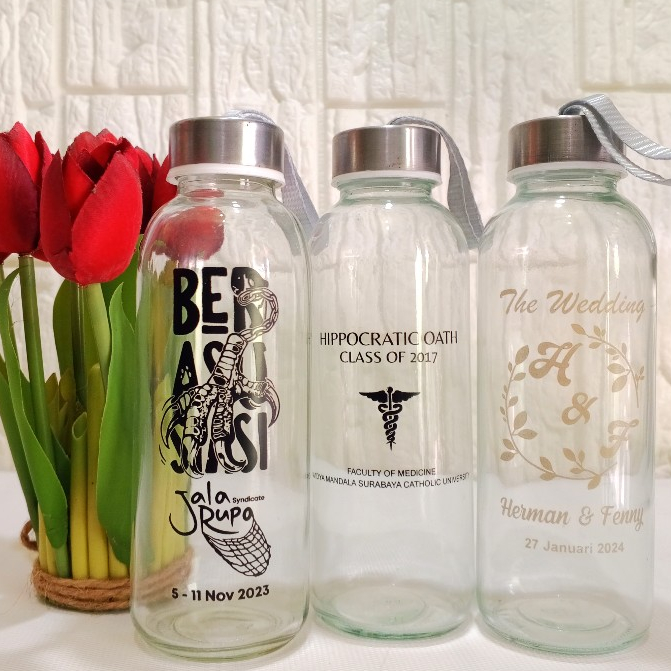 Jual MINIM ORDER 30pcs, Botol Sablon, Botol Custom, botol souvenir ...