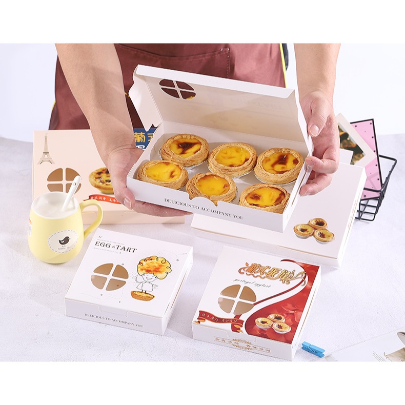Jual 1pcs Box Hampers Egg Tart Pie Susu / Gift Box isi 4/6/8 | Shopee ...